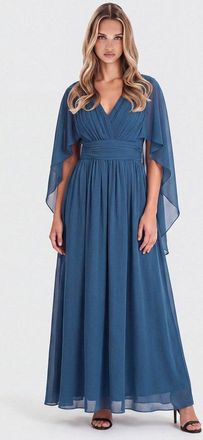 Apart Abendkleid mit Drapierungen und Chiffon&auml;rmeln im Cape-Stil