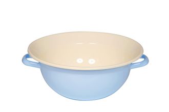 Riess 0297-006, Weitling 32, CLASSIC - BUNT/PASTELL, Farbe Blau, Durchmesser 32 cm, H&ouml;he 13.3 cm, Inhalt 6 Liter, Emaille, Sch&uuml;ssel mit 2 Griffen