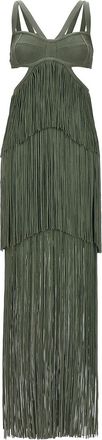 H&eacute;rve L&eacute;ger Knielanges Kleid - Gr&uuml;n