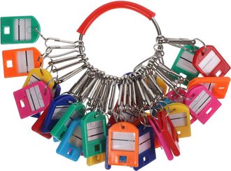 Aboofan Schlüsselaufbewahrung Metall Schlüsselanhänger mit Nummern für Büro und Zuhause Langlebiger Key Organizer mit Beschriftbaren Etiketten Praktischer Sch