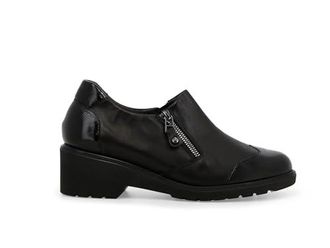 Melluso Mocassin Femme en Cuir Noir et Daim r35735z 37.5