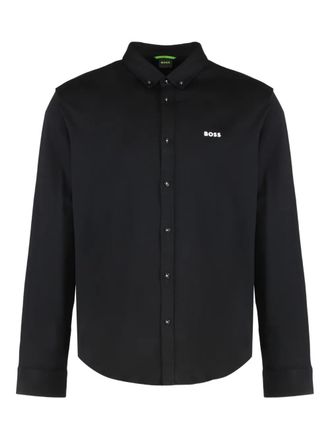 BOSS Hemd aus Piqu&eacute; - Schwarz