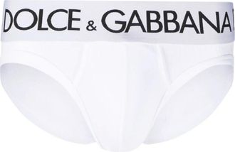 Dolce & Gabbana Homme, Sous-v&ecirc;tements, Blanc, Taille: 2XL Culottes taille mi-haute en coton extensible bidirectionnel