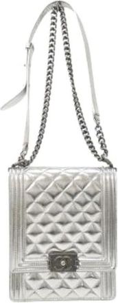 Chanel Sac port&eacute; &eacute;paule Pre-owned - Femme - Pre-owned - Gris - Taille: ONE Size