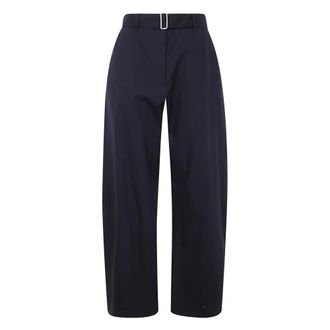 STUDIO NICHOLSON Hose mit rundem Bein und G&uuml;rtel - - Trousers - Damen - Blau - XS