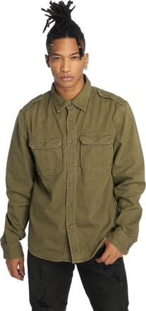 Brandit Vintage Shirt Long Sleeve, Farbe: Olive, Größe: 4XL