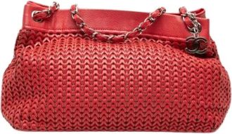 Chanel Pre-owned Sac Cabas Tiss&eacute; Caviar - Femme - Pre-owned - Rouge - Taille: ONE Size