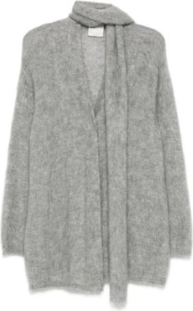 Forte_Forte Damen, Strickwaren, Grau, MGröße