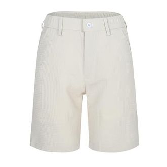 Generic Short d&eacute;t&eacute; pour homme - Couleur unie - Pantalon de loisirs - Longueur moyenne - Petit short &agrave; carreaux, Blanc., 28