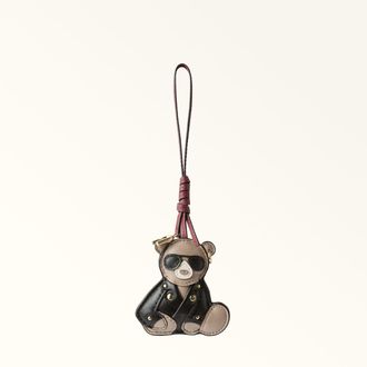 Furla Allegra Charm Toni Nero Schwarz Glattes Dattero Kalbs-nappaleder Im Colourblock + Sidney-kalbsleder Damen