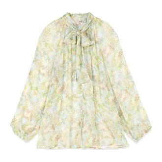 Oltre Femme, Blouses et Chemises, Multicolore, Taille: 40 FR Chemisier pliss&eacute; en viscose avec