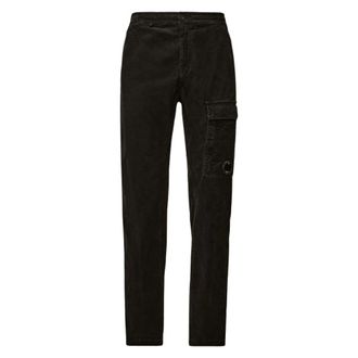 C.P. Company C.p. Company, Homme, Pantalons, Noir, Taille: S Pantalon Cargo &agrave; Lentille en Velours C&ocirc;tel&eacute;