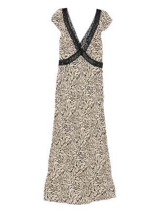 Rixo robe Iggy bordée de dentelle - Tons neutres