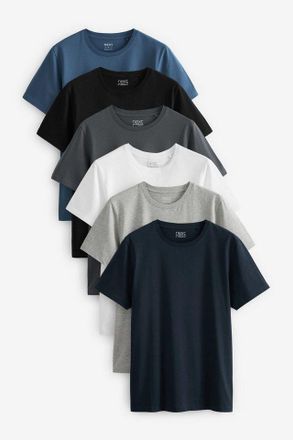 Next T-Shirt Essential Regular Fit T-Shirts, 6er-Pack (6-tlg)