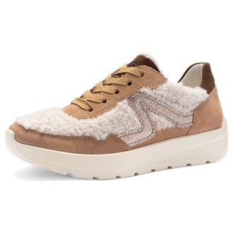 Ara Damen New York Sneaker, Biscuit,Offwhite,Mocca, 37 EU Weit