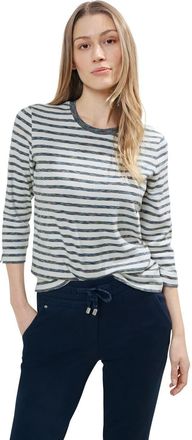 Cecil Damen Gestreiftes T-Shirt universal blue XL
