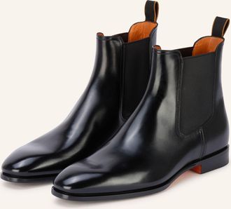 Santoni Chelsea-Boots Archeboot schwarz