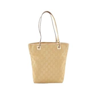 Gucci Sac cabas en toile et cuir GG Pre-owned - Femme - Pre-owned - Beige - Taille: ONE Size