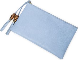 Gucci Crossbody Bags - Small Bamboo Tassel Zip Clutch - Gr. unisize - in Blau - für Damen