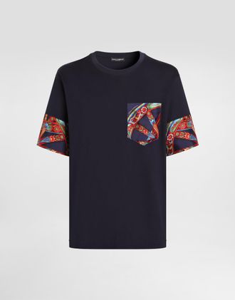 Dolce & Gabbana T-shirt Aus Baumwolle Mit Carretto-print - Mann T-shirts Und Polos Multicolor 54