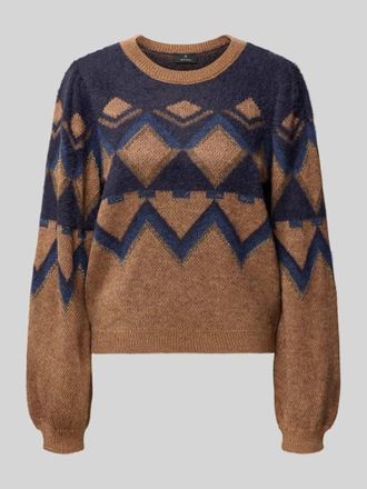 Monari Relaxed Fit Strickpullover mit Woll-Anteil