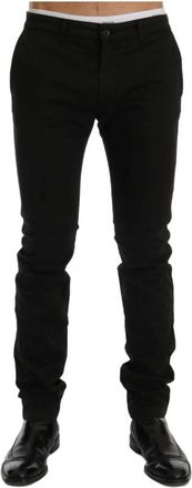 Gianfranco Ferre Homme, Pantalons, Noir, Taille: 2XL Pantalon Chino en Coton Stretch