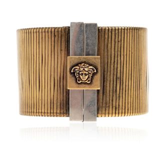 Versace Femme, Accessoires, Jaune, Taille: M Brass Bracelet