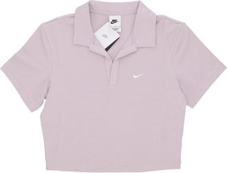 Nike Essentielles Crop Polo in Violett - - Sport - Damen - Lila - M