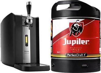 Philips Philips HD3720 / 25 PerfectDraft 6 liter beer dispenser + Jupiler Pils, Internationales Premium Pils-Bier aus Belgien, Perfect Draft (1 x 6l)