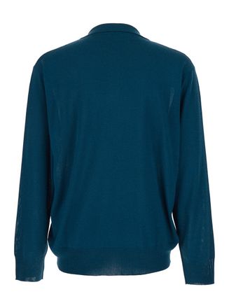 Roberto Collina Mens V-Neck Sweater 261mya16004 Blue Cotton Blend Tops Top