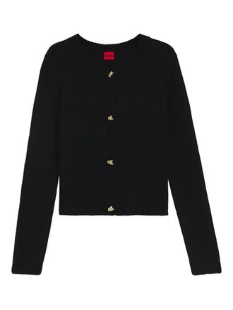 HUGO BOSS Gekn&ouml;pfter Cardigan - Schwarz