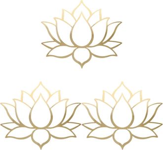 OSALADI Wandsticker Lotusblume 3st Lotus-Spiegel-wandaufkleber Wanddekoration Mit Lotusblumen 3D Spiegel Wandtattoo Mandala Blumen Wandtattoos Raumaufkleber A