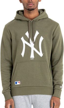 New Era Fleece Hoody - MLB New York Yankees Oliv - M