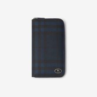 Burberry Portefeuille zipp&eacute; Check