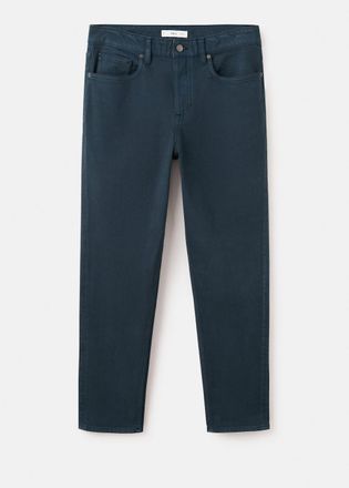 Mango Jean Ben cropped tapered-fit bleu marine - Homme - 38 - MANGO MAN