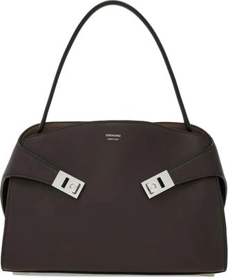 Ferragamo Femme, Sacs, Brun, Taille: ONE Size Hug Shoulder Bag