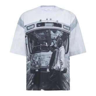 Carlo Colucci Homme, Tops, Multicolore, Taille: M T-shirt oversize Impression of Carlo