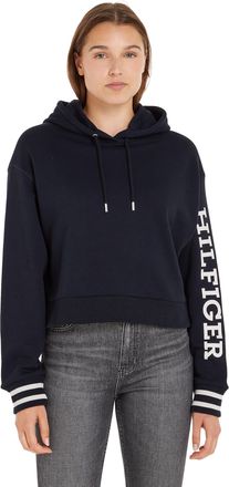 Tommy Hilfiger Damen Hoodie mit Kapuze, Blau (Desert Sky), L