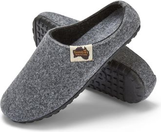 Gumbies Hausschuhe aus recycelten Materialien - rutschfeste & stabile Sohle, herausnehmbare Einlegesohle, wärmehaltend, für drinnen & draußen geeignet - Grey 