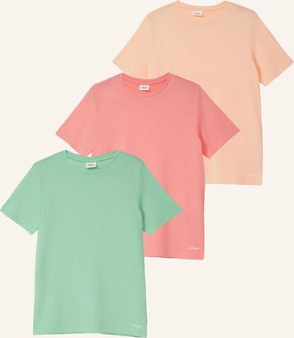 s.Oliver S.Oliver Red 3er-Pack T-Shirts gruen