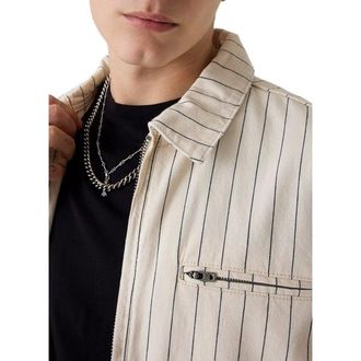 Guess Veste &agrave; rayures en denim de coton