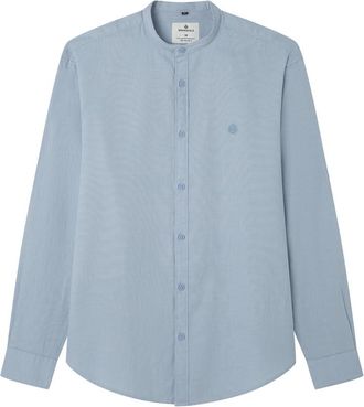 Springfield Herren Daily Refresh Estructura Mao Hemd, himmelblau, M