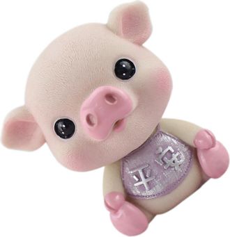 SOLUSTRE Sch&uuml;ttelndes Schweinchen Deko Auto Ornament aus Harz Kleine Figur mit Kopfwackeln Tisch und Armaturenbrettdekoration f&uuml;r Sicheres Fahren