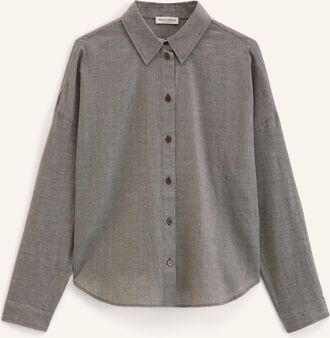 Marc O'Polo Marc Opolo Seersucker-Bluse braun