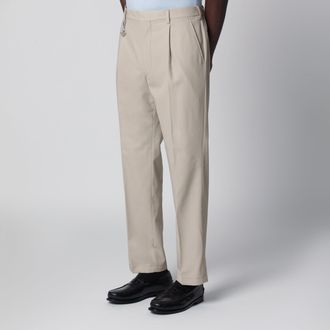 Prada Sand-colored cotton trousers