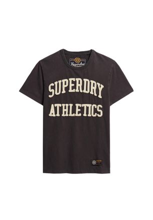 Superdry Herren Vintage Athletic Short Sleeve T-Shirt Dunkelgrau Gr&uuml;n XXL