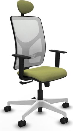 Piqueras y Crespo Schreibtischstuhl in Minzgr&uuml;n, mit 1D-Armlehnen, h&ouml;henverstellbarer Lendenwirbelst&uuml;tze und festem Kopfteil, ausgestattet mit 3 Positionen und Schneids