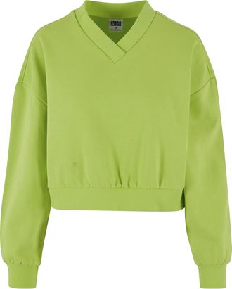 Urban Classics Damen Sweatshirt Ladies Cropped V-Neck frozenyellow 3XL