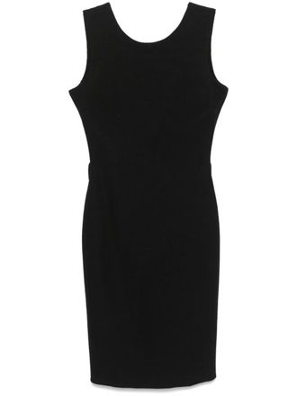 Gucci robe mi-longue en laine (années 2000) - Noir