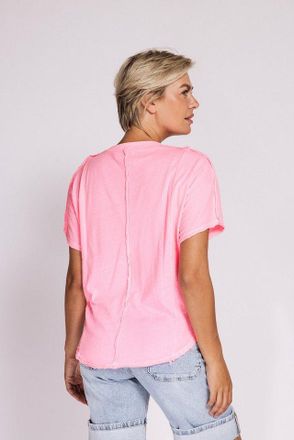 Zhrill Kurzarmshirt RYA normale Passform, Kurzarm, mit V-Ausschnitt, unifarben